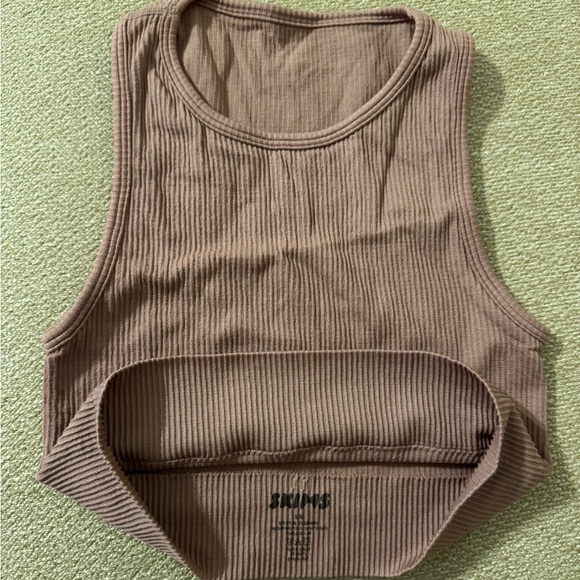 SKIMS | Tops | Skims Ribbed Tank Top Tan | Poshmark